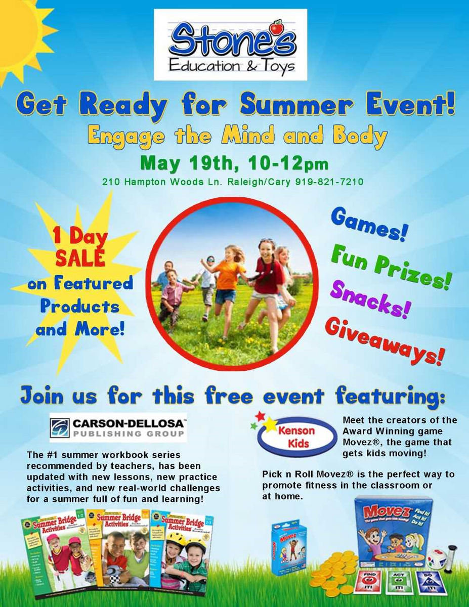 Kenson Kids will be Featured at Stones Educational and Toy Store Summe ...