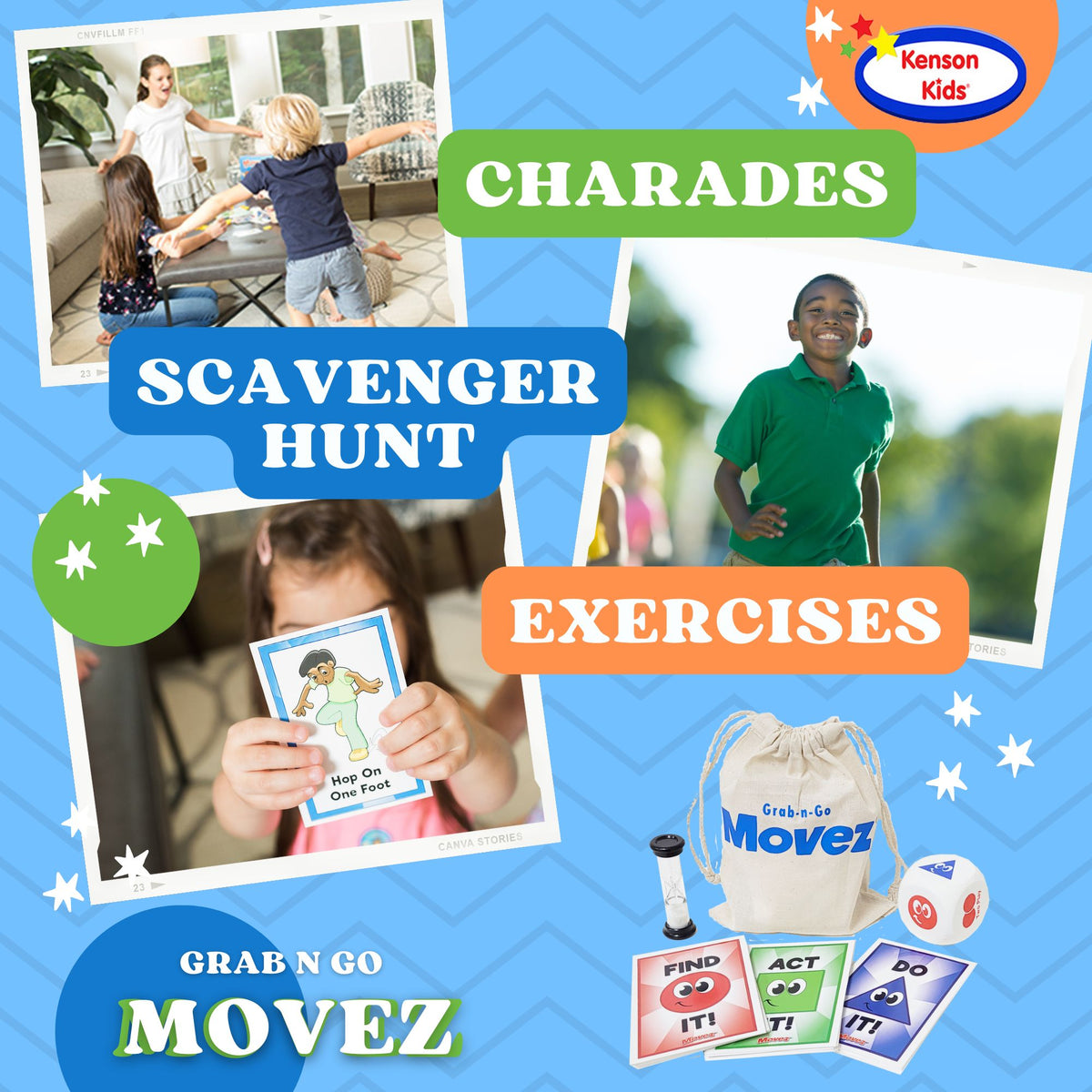 Grab n Go Movez The Game that Gets Kids Moving! – Kenson Parenting ...