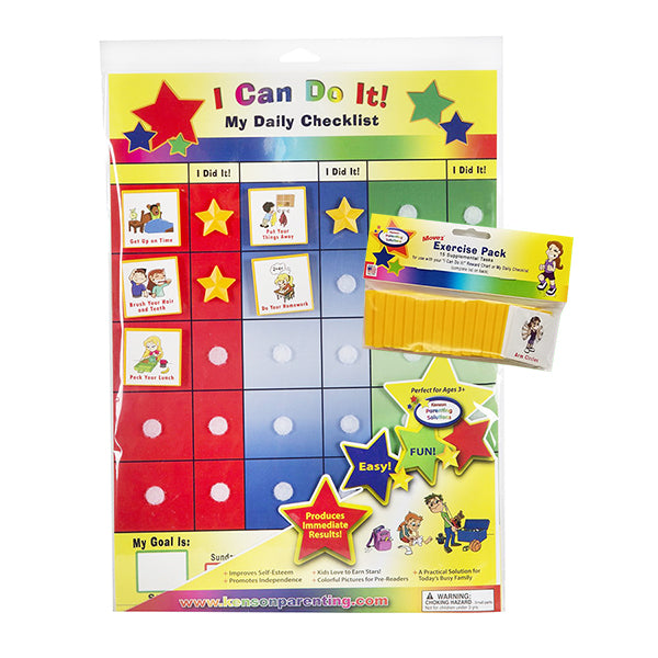 "I Can Do It" My Daily Checklist/ Exercise Bundle by Kenson Kids ...
